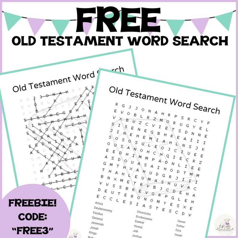 Old Testament Word Search - Etsy