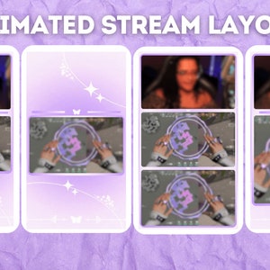 Clove Animated Tiktok Live Overlay , Cute Purple Tiktok Stream ...