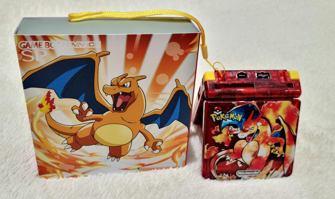 Nintendo Game Boy Advance SP Charizard Funnyplaying V4 IPS Screen Uv ...
