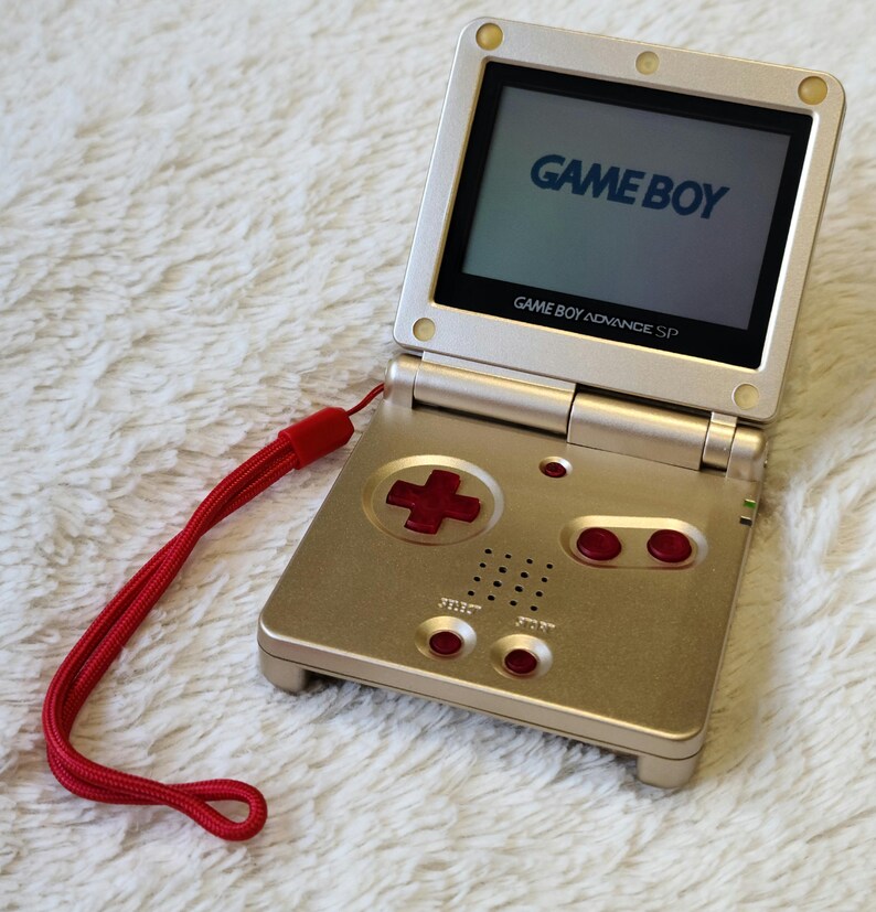 Nintendo Game Boy Advance SP Charizard Gold Replacement Shell & Custom ...