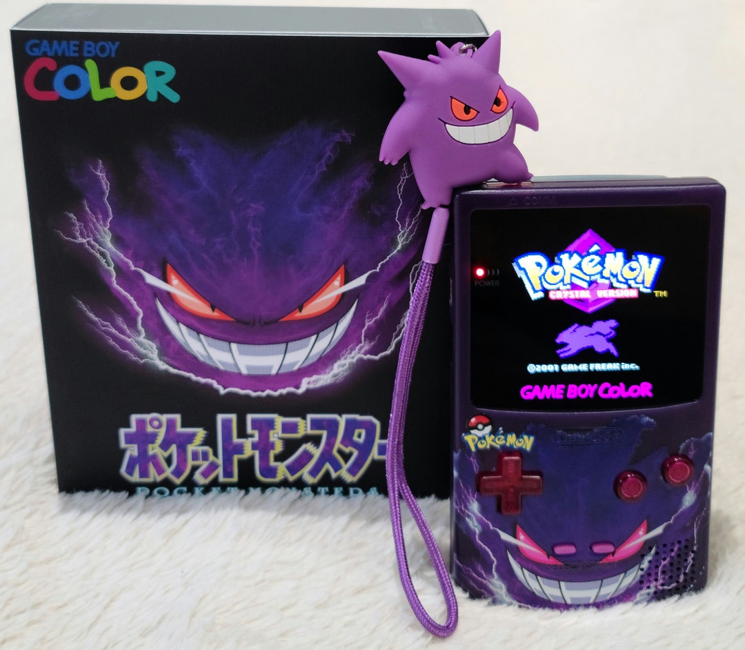 Nintendo Game Boy Color Gengar Pokemon OLED IPS Screen 1W Speaker Usb-c ...