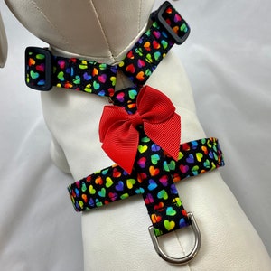 Dog Harness - Rainbow Hearts - Etsy
