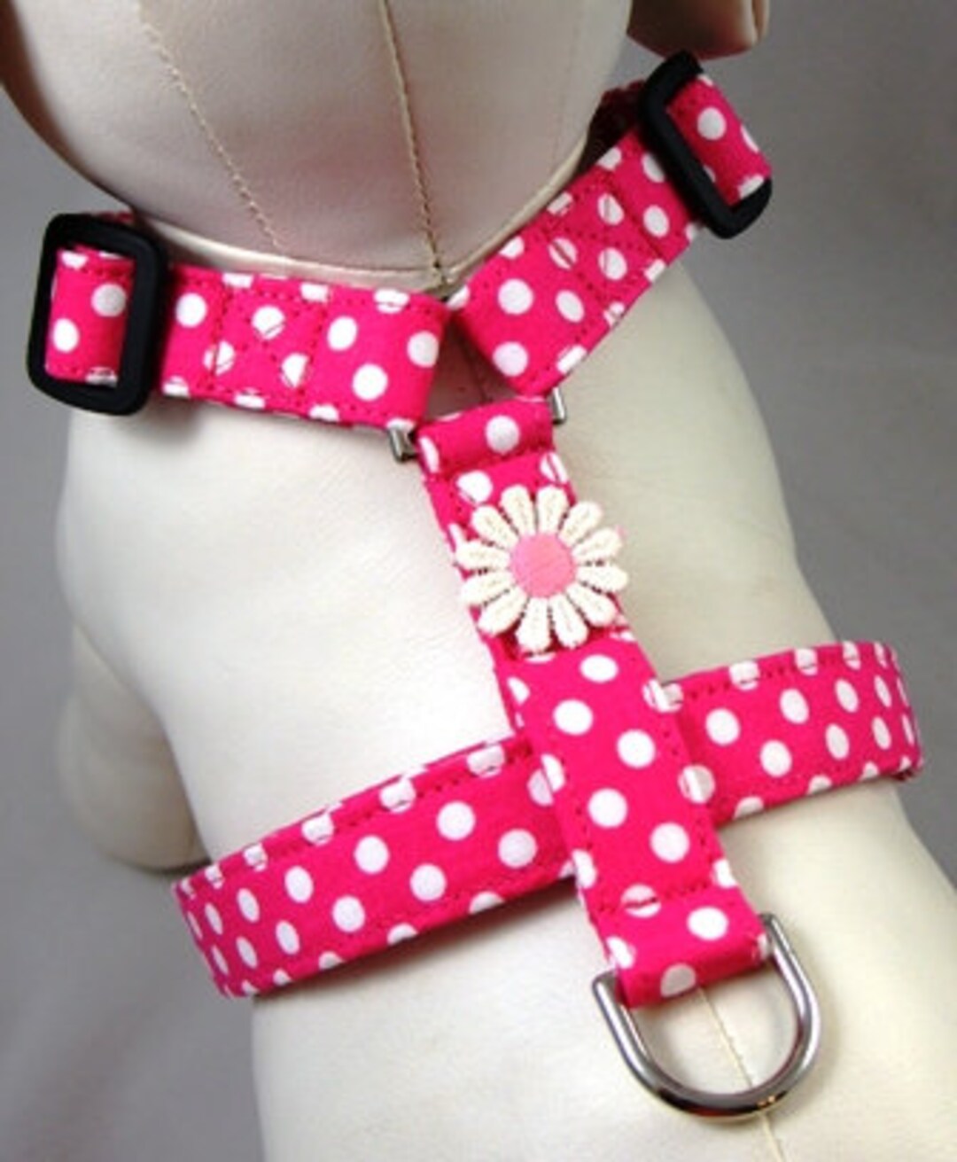 Dog Harness - Hot Pink Polka Dot - Etsy