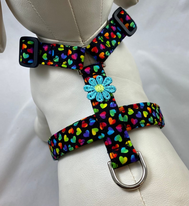 Dog Harness - Rainbow Hearts - Etsy