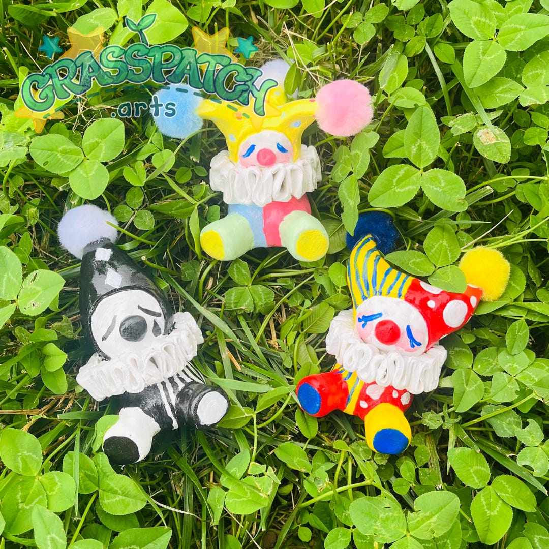Silly Clown Clay Figures - Etsy