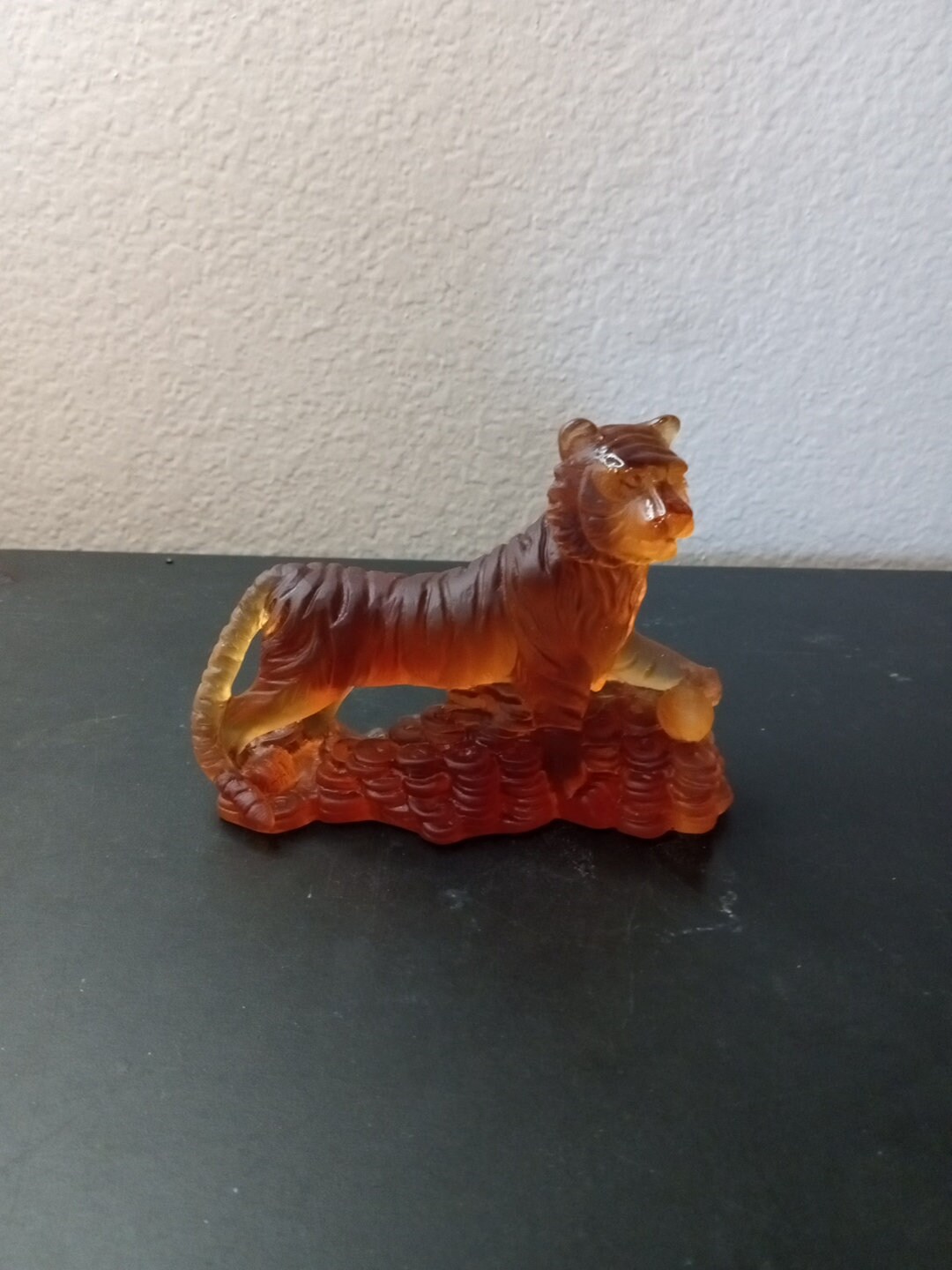 EXQUISITE Signed Daum France 5 Amber Crystal Tiger Figurine - Etsy