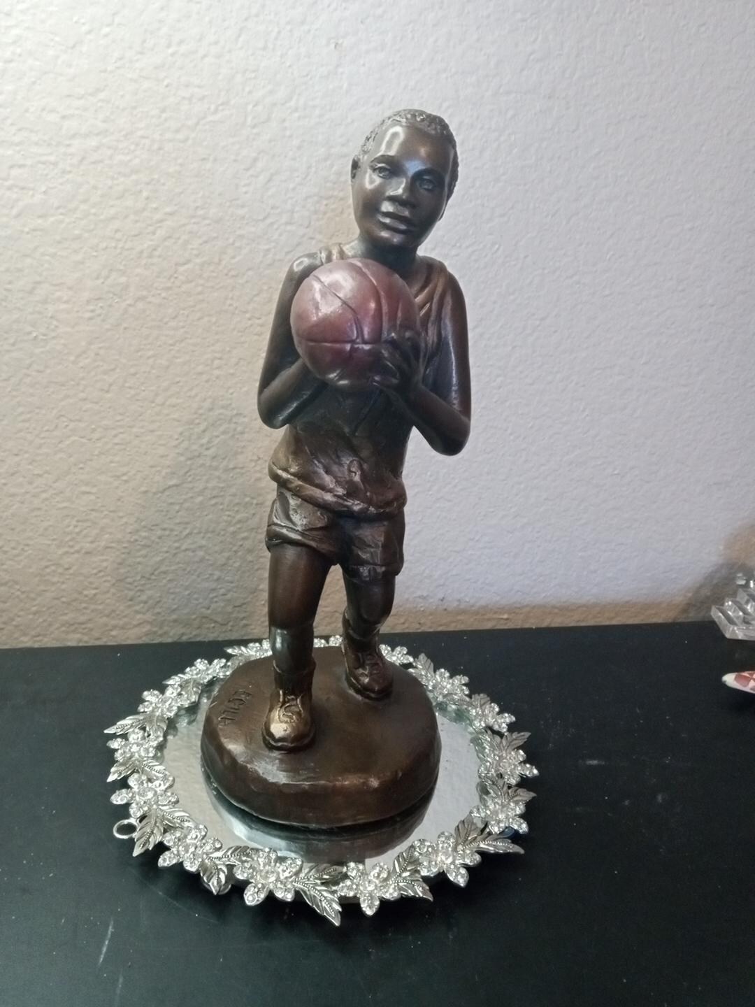 GORGEOUS 10" Basketball Player Bronzed Ceramic Austin Sculpture - Etsy