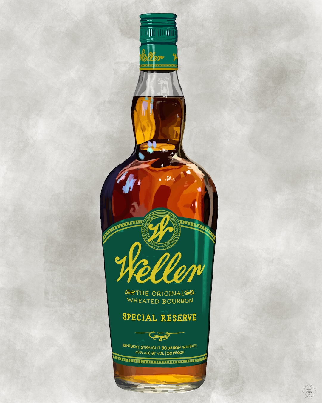 Weller Special Reserve Bourbon Bottle Poster | Kentucky Bourbon Whiskey ...