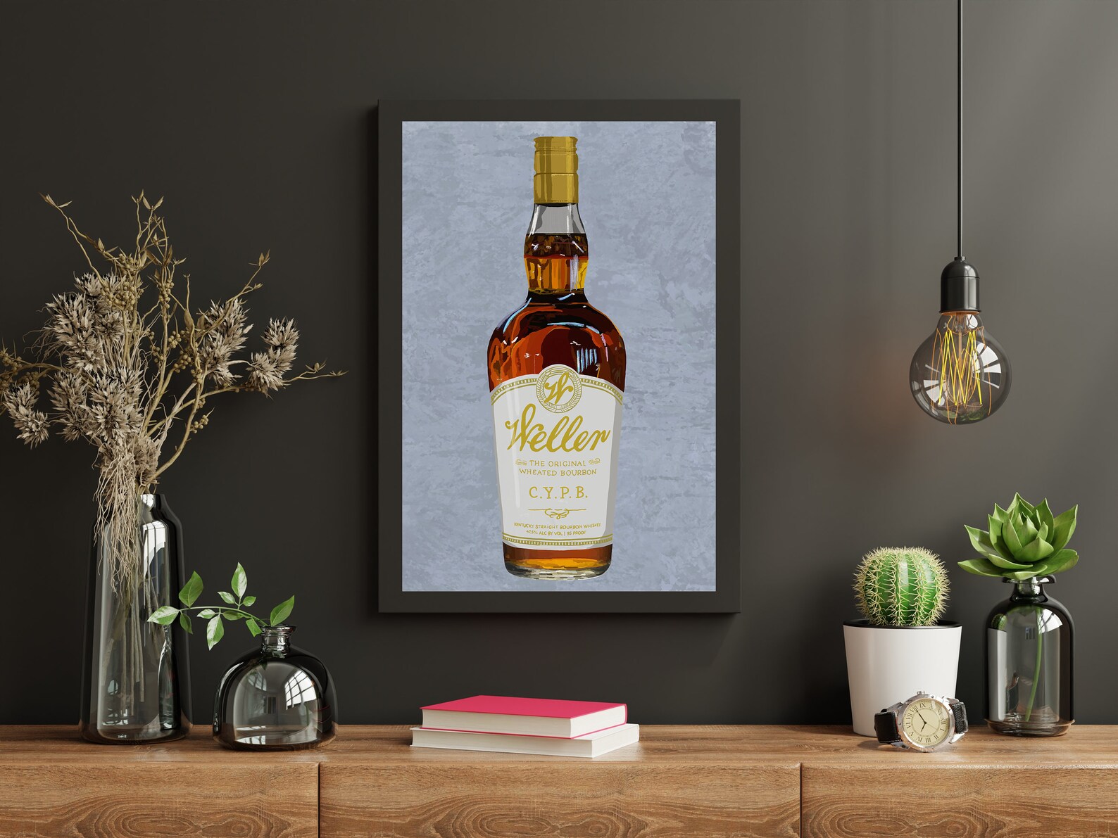 Weller C.Y.P.B Bourbon Bottle Poster | Kentucky Bourbon Whiskey Art ...