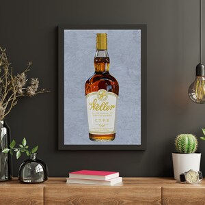 Weller C.Y.P.B Bourbon Bottle Poster | Kentucky Bourbon Whiskey Art ...