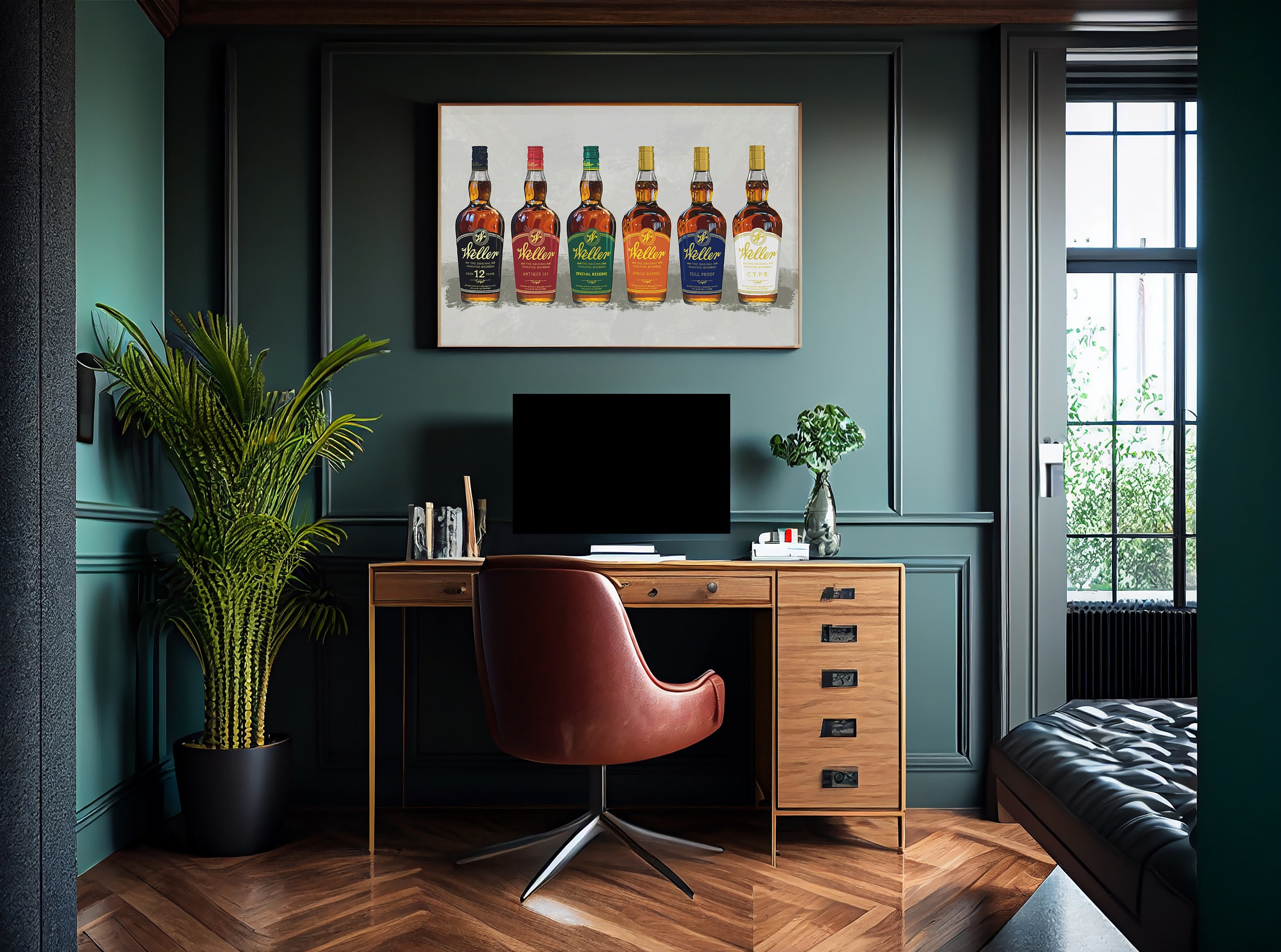Classic Weller Bourbon Bottle Collection Poster | Kentucky Bourbon ...