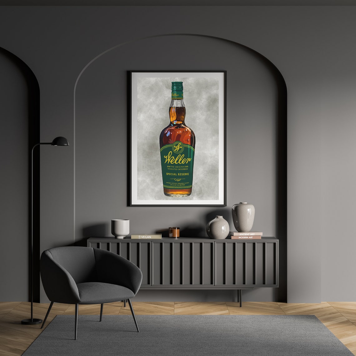 Weller Special Reserve Bourbon Bottle Poster | Kentucky Bourbon Whiskey ...