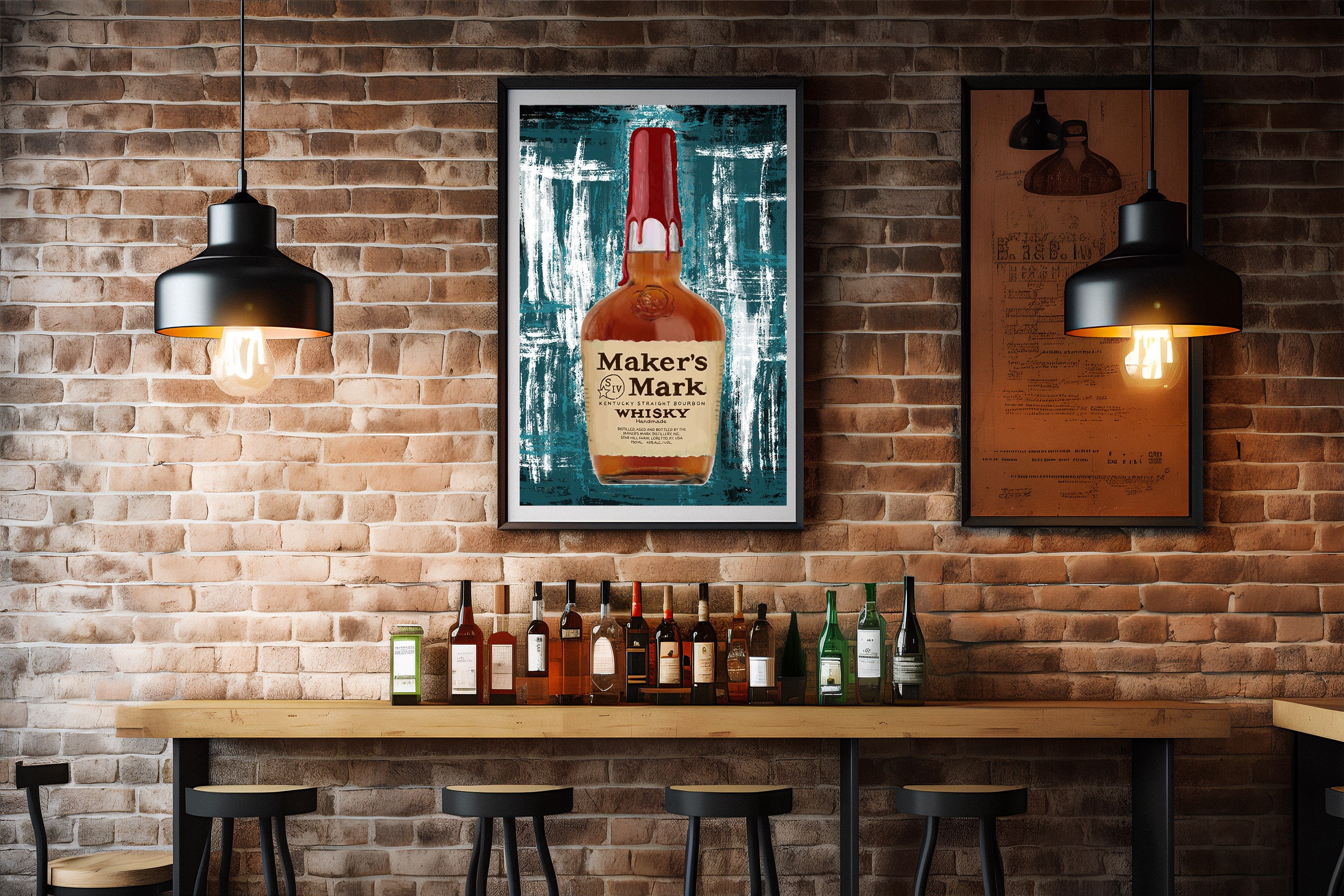 Maker's Mark Hyper-realism Poster | Kentucky Bourbon Whiskey Art ...