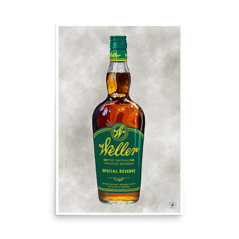 Weller Special Reserve Bourbon Bottle Poster | Kentucky Bourbon Whiskey ...