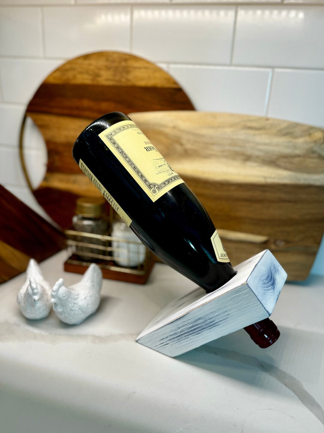 2x4 Floating Wine Bottle Display - Etsy