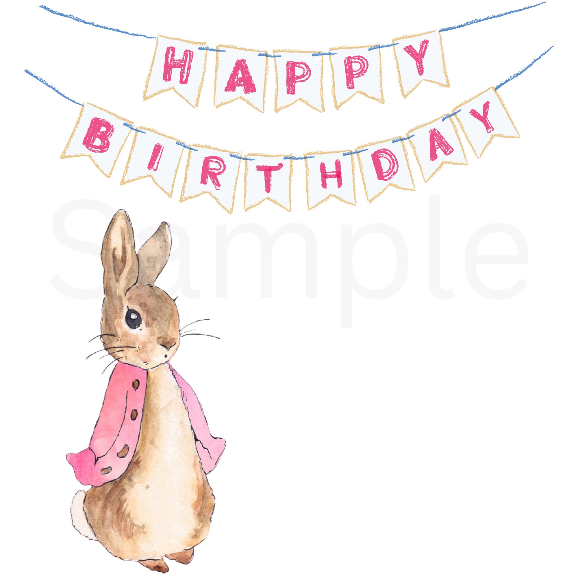 Flopsy Bunny, Happy Birthday, SVG, PNG, Peter Rabbit, Beatrix Potter - Etsy