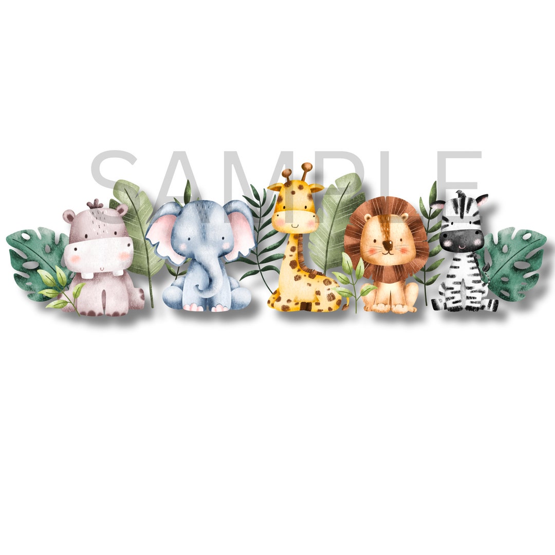 Safari Themed, Jungle, Animals SVG, PNG, Elephant, Lion, Giraffe - Etsy