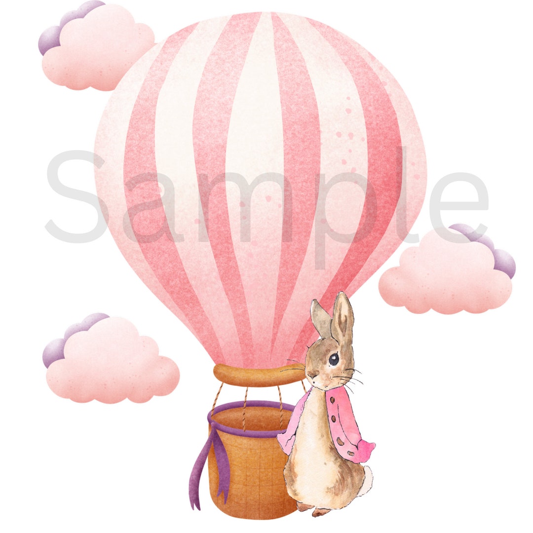Flopsy Bunny, Hot Air Balloon, SVG, PNG, Peter Rabbit, Beatrix Potter ...