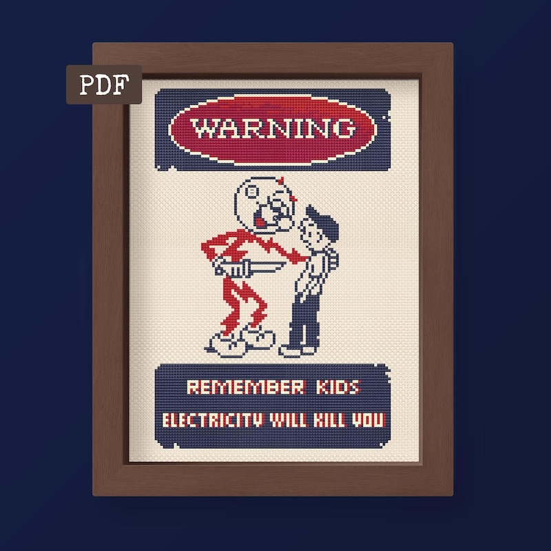 Remember Kids Electricity Kills Sign - Etsy