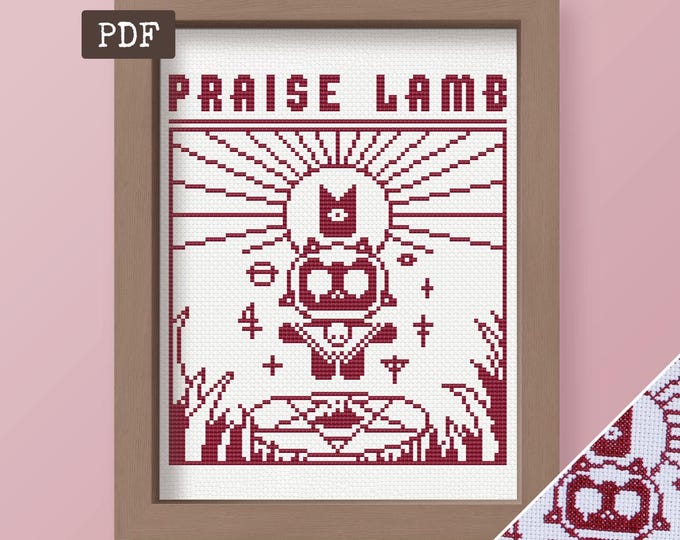 Cult of the Lamb | Lambert | Perler Bead Figurines | Perler Bead Figure ...