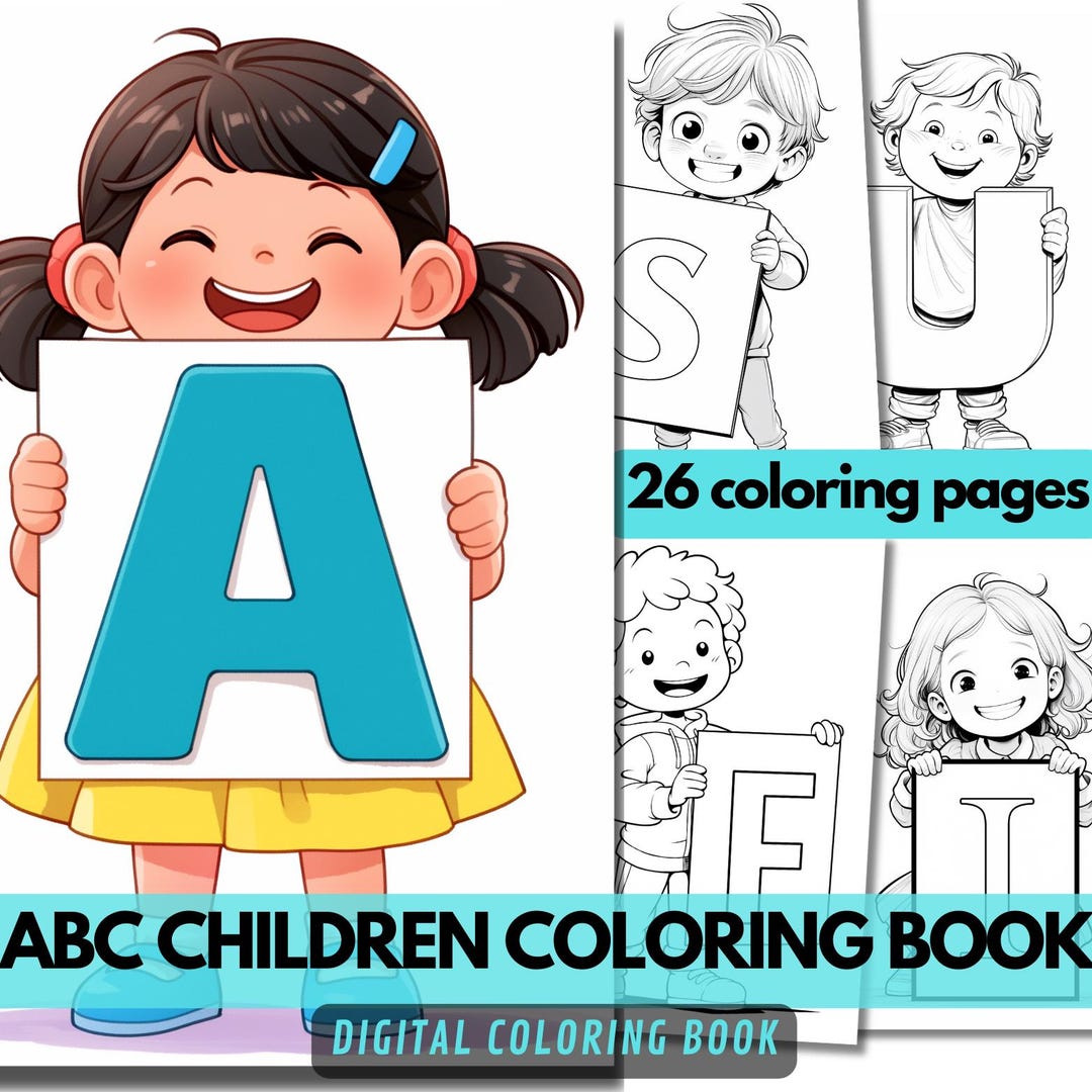 ABC Alphabet Coloring Book for Kids, Educational Activity Book for ...