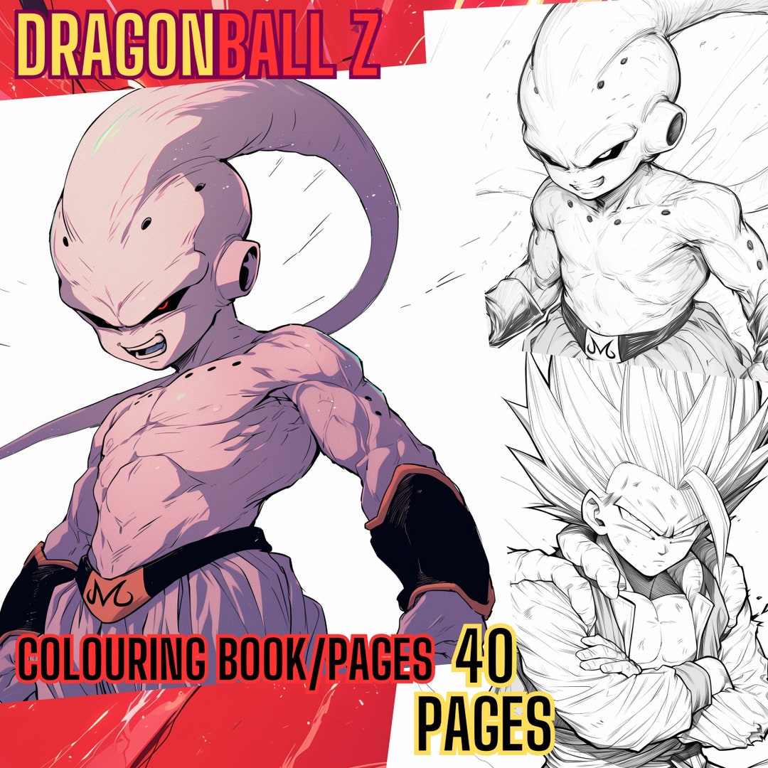 Dragonball Anime Coloring Book, 40 Page, Coloring Pages for Adults ...