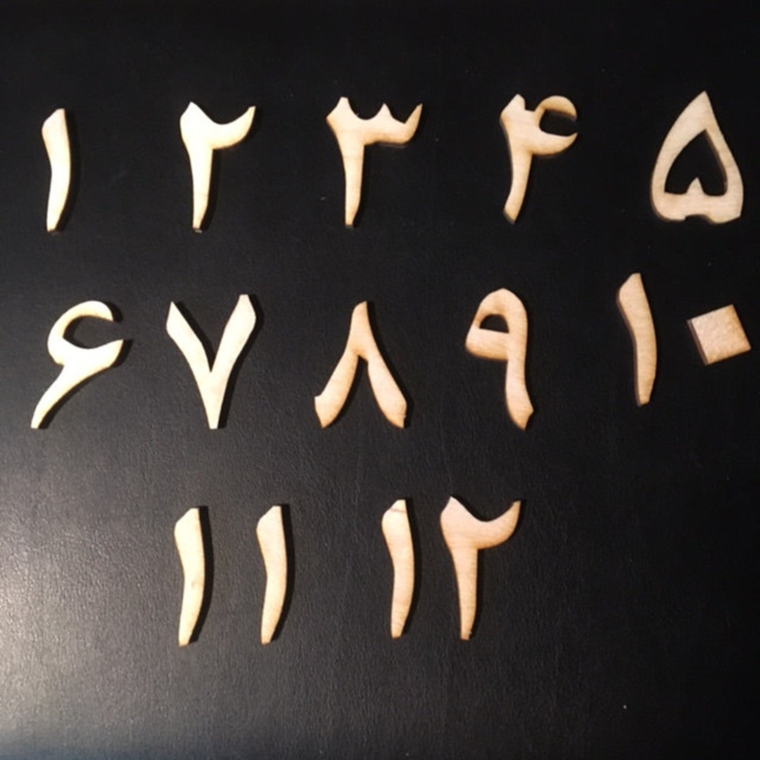 Farsi Wood Clock Numbers 1 Inch persian - Etsy