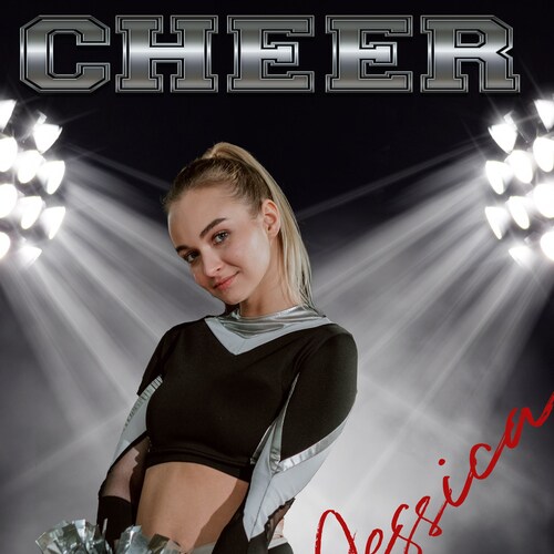 Cheer STARS Digital Background - Etsy