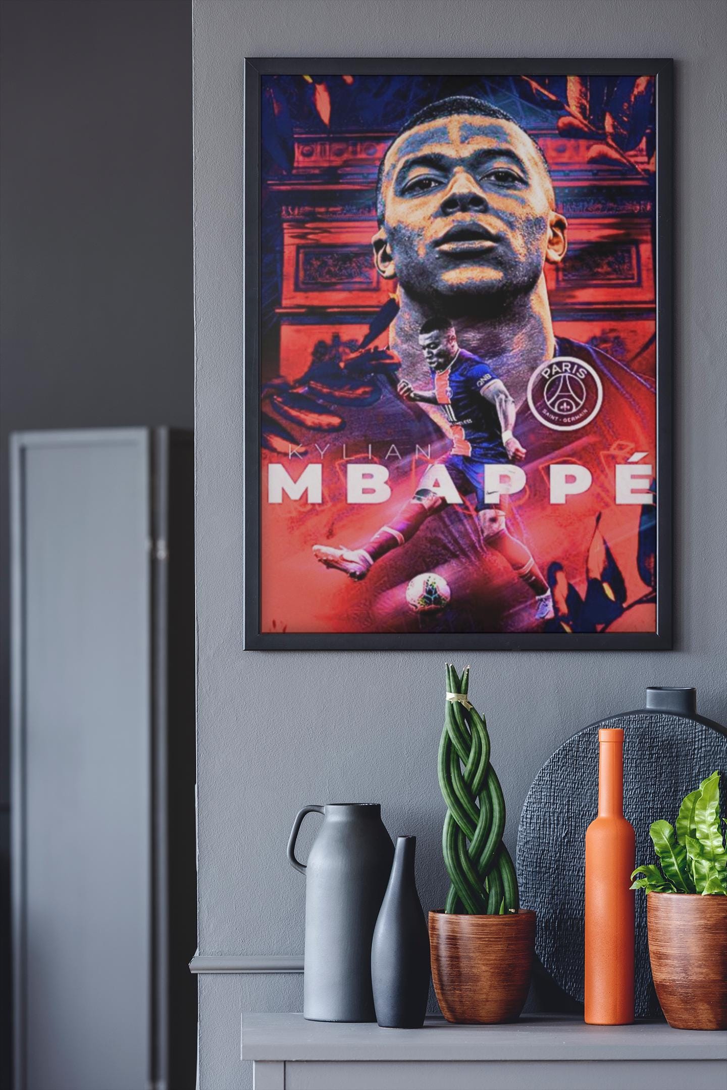 Canvas Studio Celebrated Kylian Mbappé Canvas Print Iconic Football Art ...