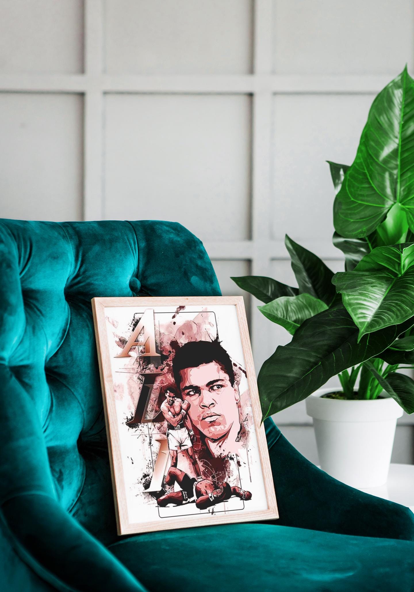 Canvas Studio Elite Muhammad Ali Canvas Print Dynamic Fighter Wall Art ...