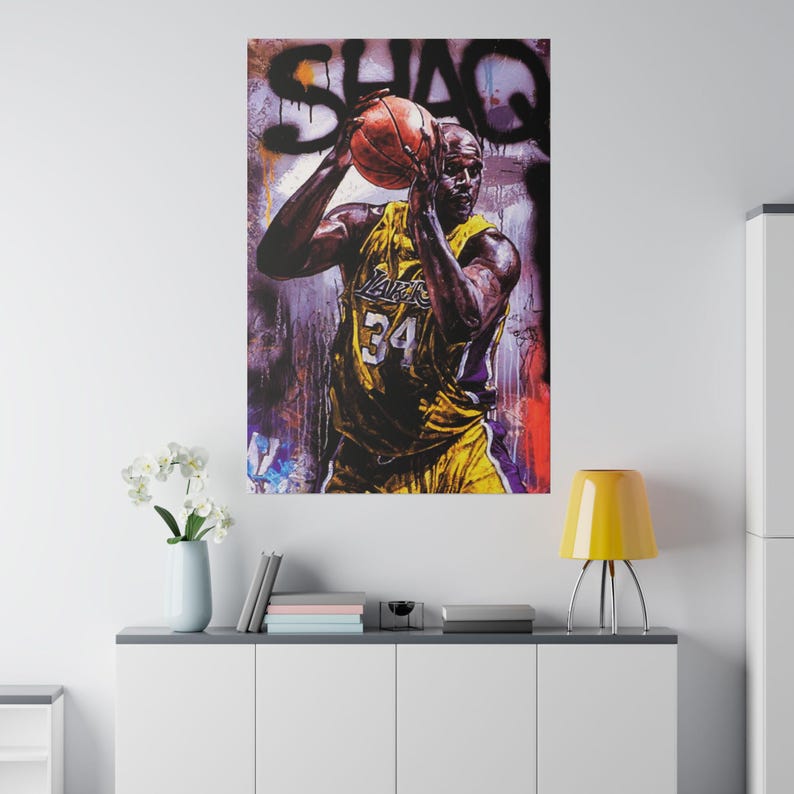 Powerful Shaquille O'neal Canvas Print Motivational Sports Wall Art - Etsy