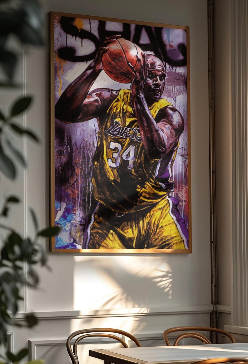 Powerful Shaquille O'neal Canvas Print Motivational Sports Wall Art - Etsy