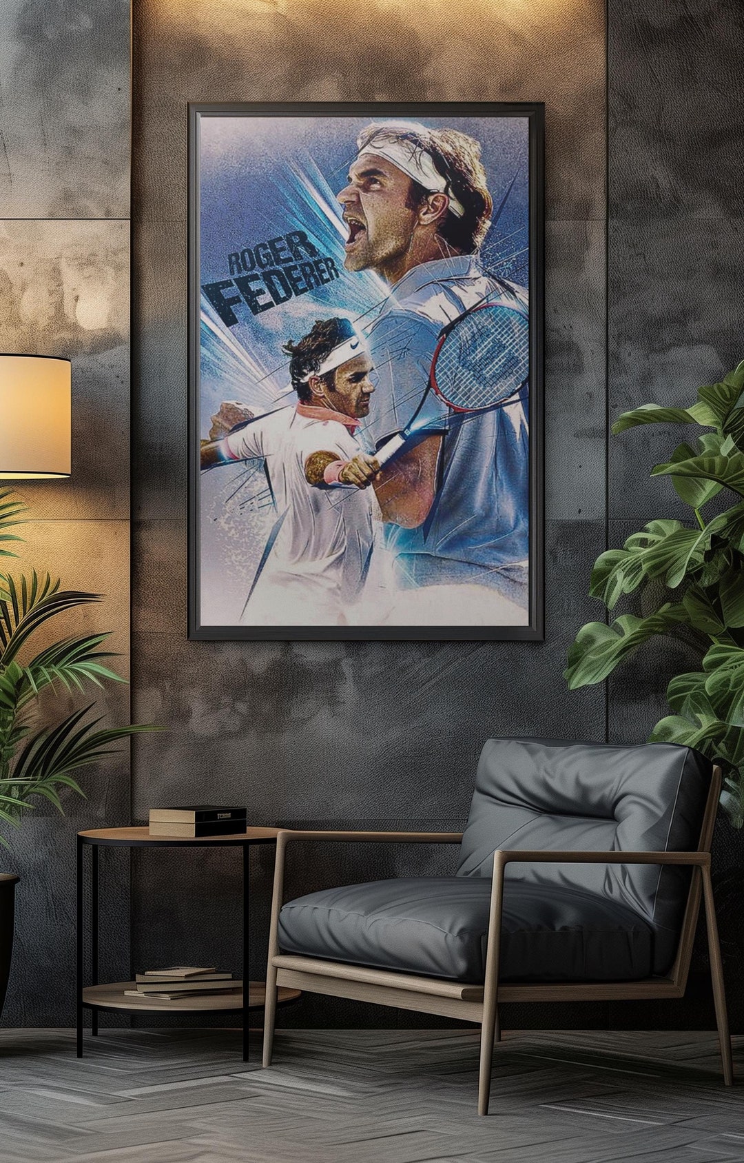 Canvas Studio Renowned Roger Federer Canvas Print Inspirational Tennis ...