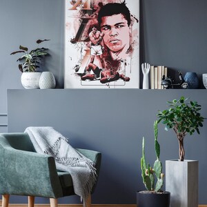 Canvas Studio Elite Muhammad Ali Canvas Print Dynamic Fighter Wall Art ...