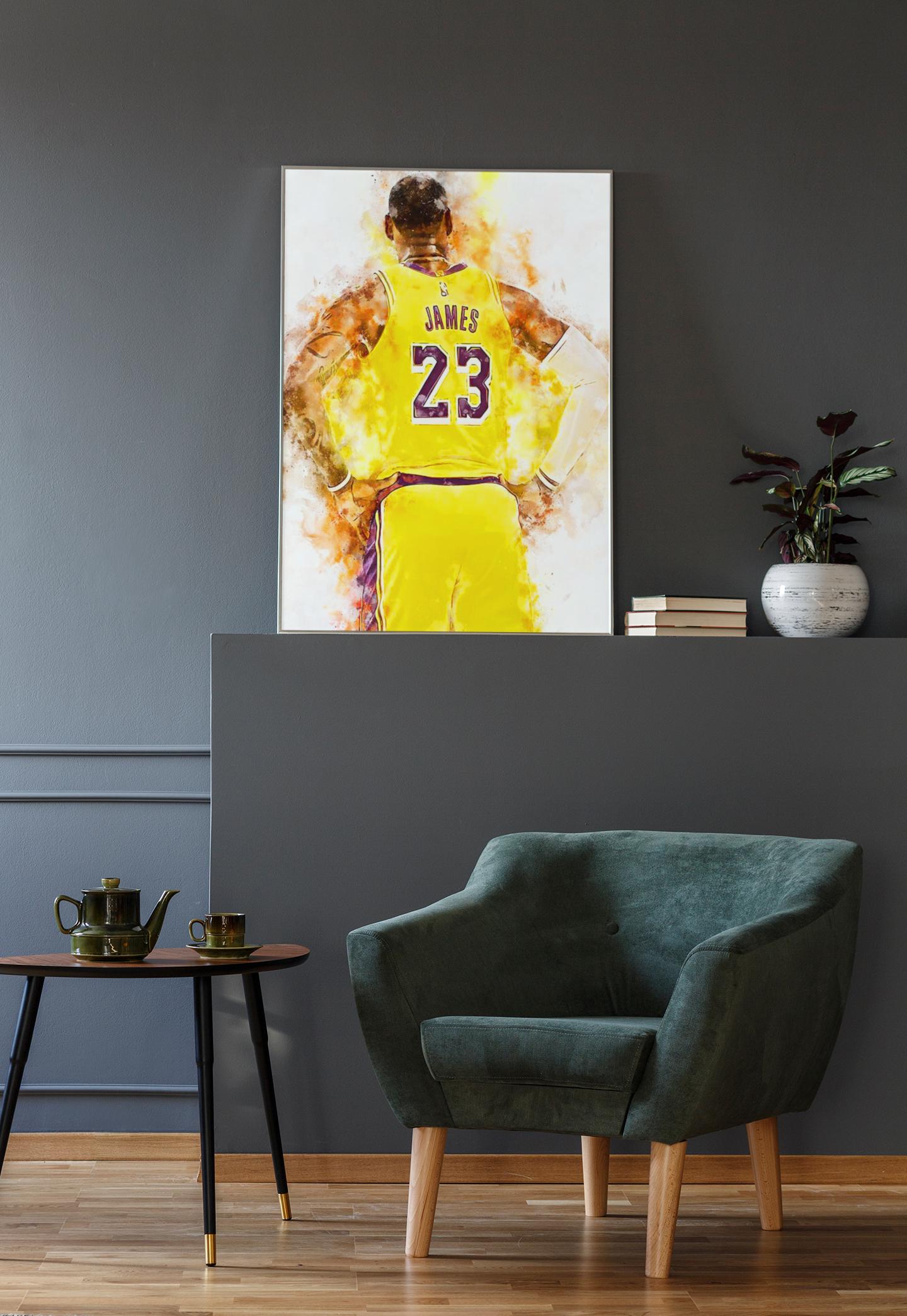 Canvas Studio Top Lebron James Canvas Print Premium NBA Wall Decor - Etsy