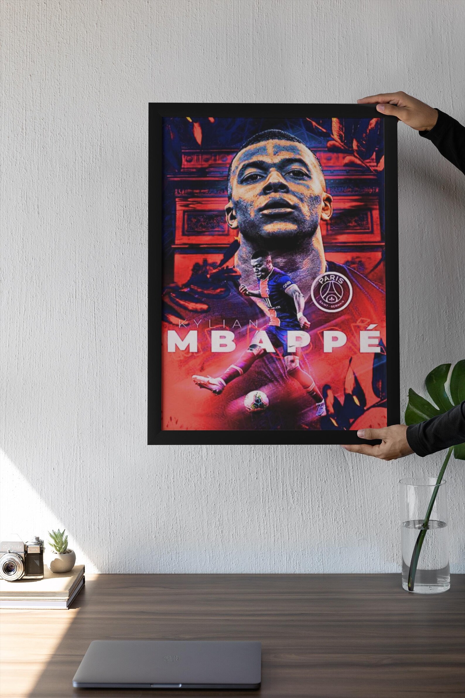 Canvas Studio Celebrated Kylian Mbappé Canvas Print Iconic Football Art ...