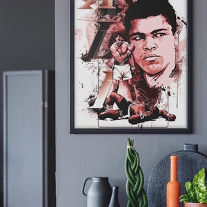 Canvas Studio Elite Muhammad Ali Canvas Print Dynamic Fighter Wall Art ...