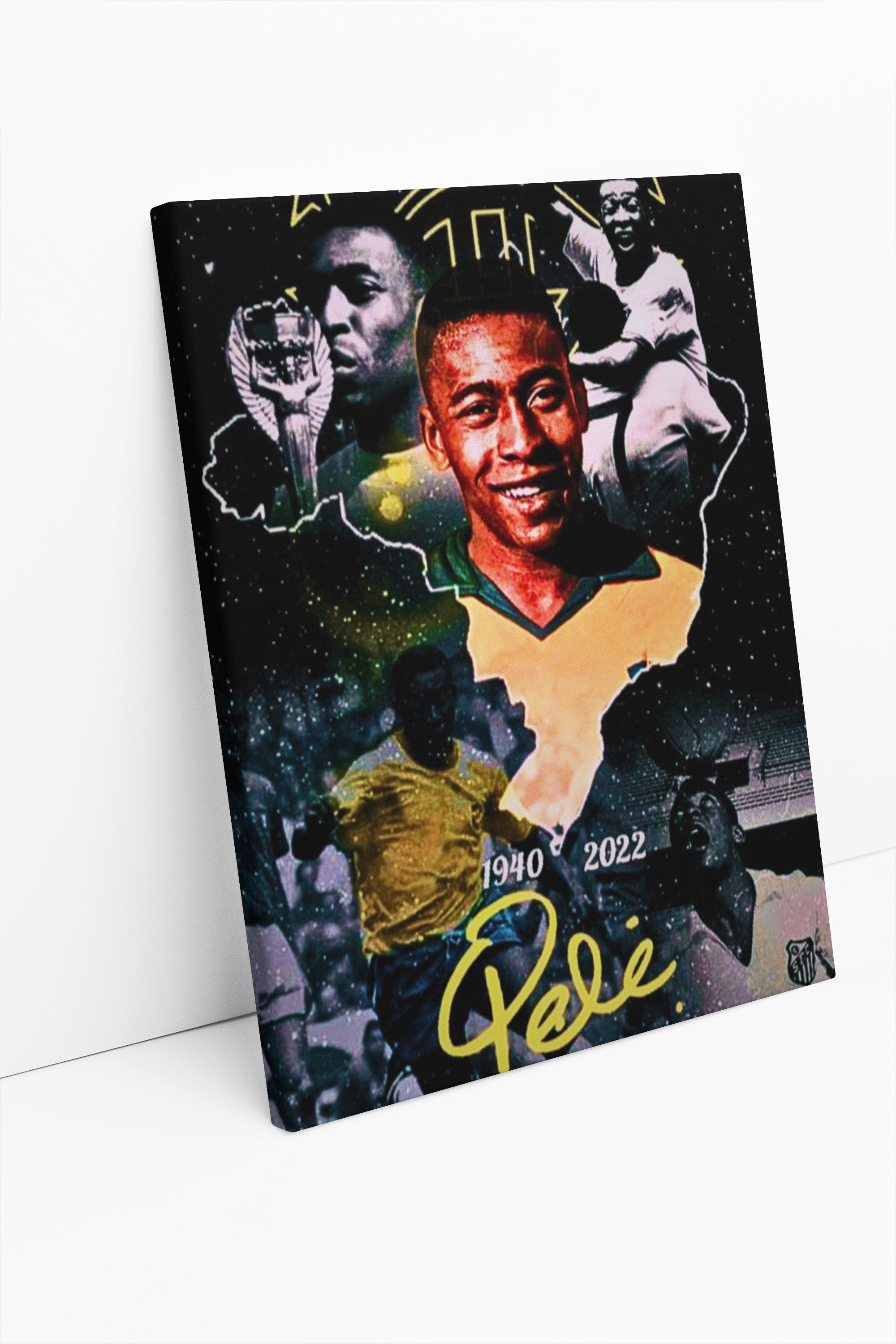 Canvas Studio Legendary Pelé Canvas Print Inspirational Soccer Wall Art ...