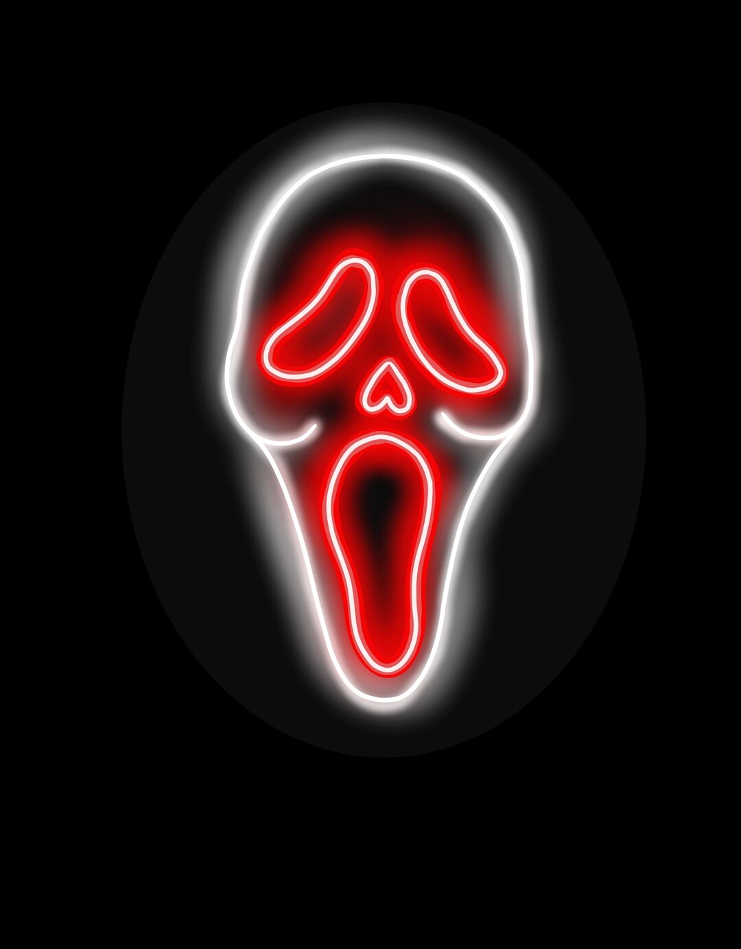 Scream Neon Mask Vinyl Laminate Water Resistant - Etsy