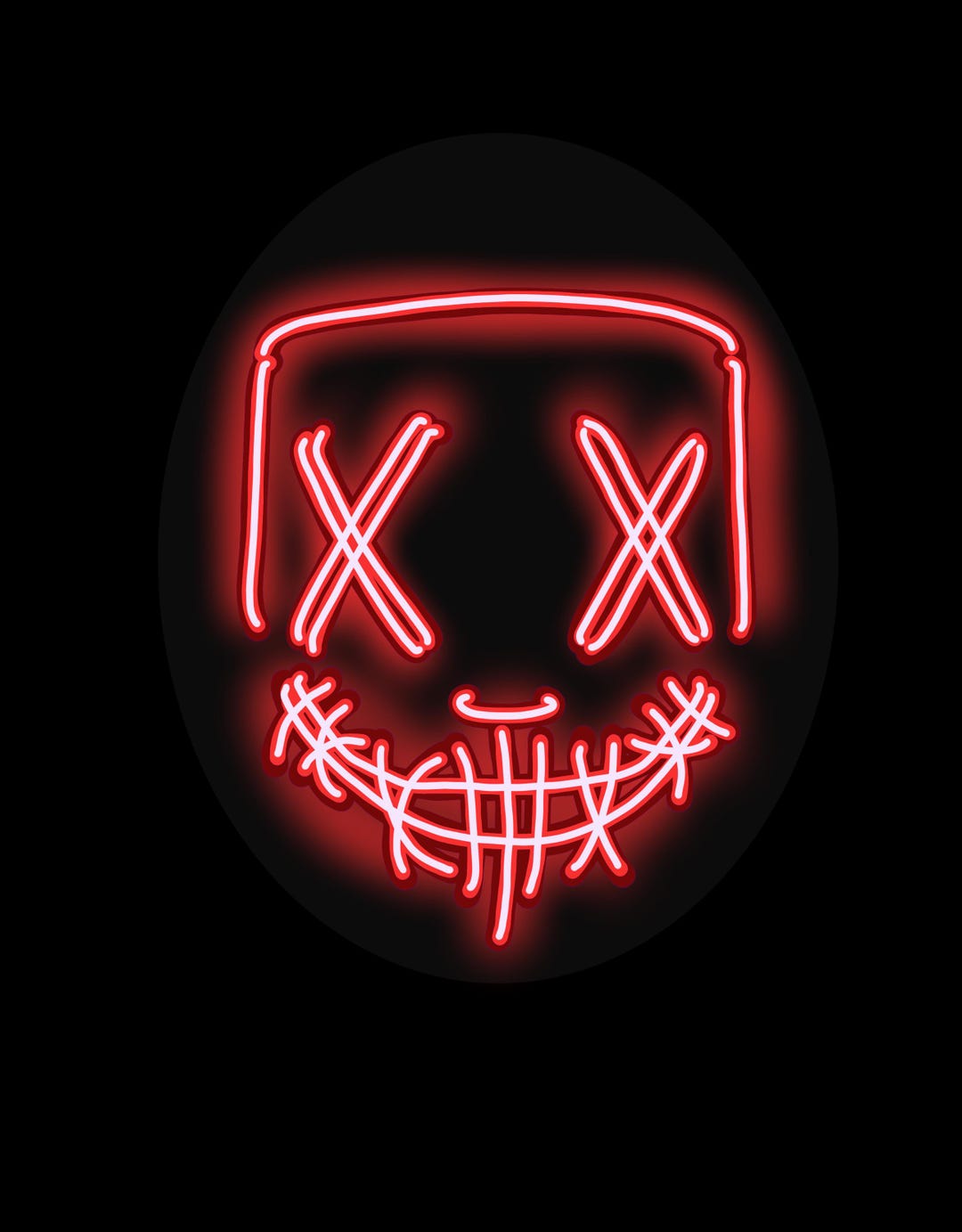 Red Neon Purge Mask Vinyl Laminate Water Resistant - Etsy