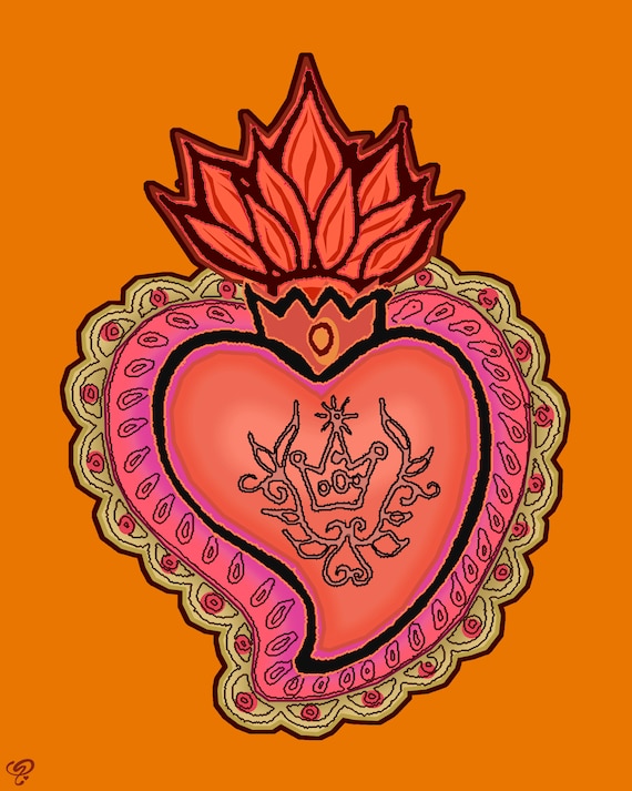 Princess Heart Art Print | Etsy