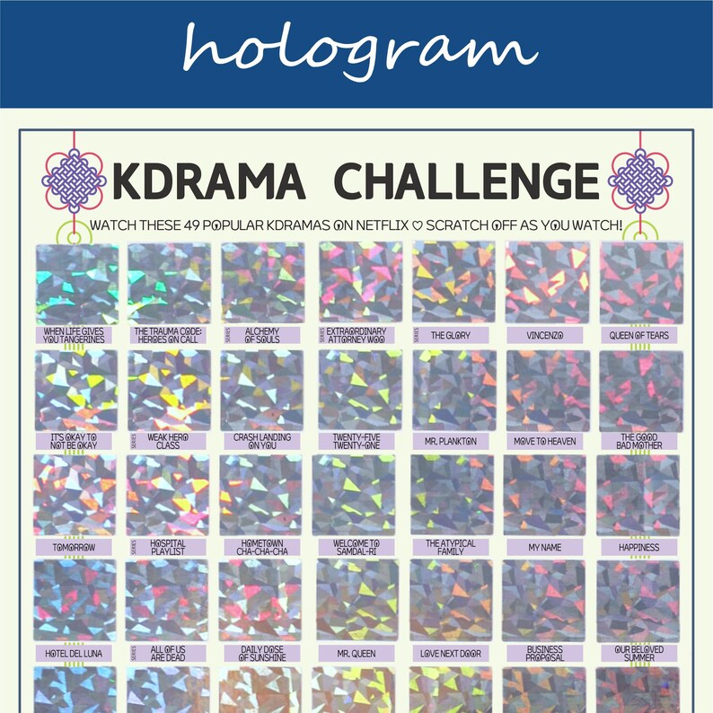 49 Netflix Kdramas — Kdrama Challenge Scratch-off Poster: 2025 Edition ...
