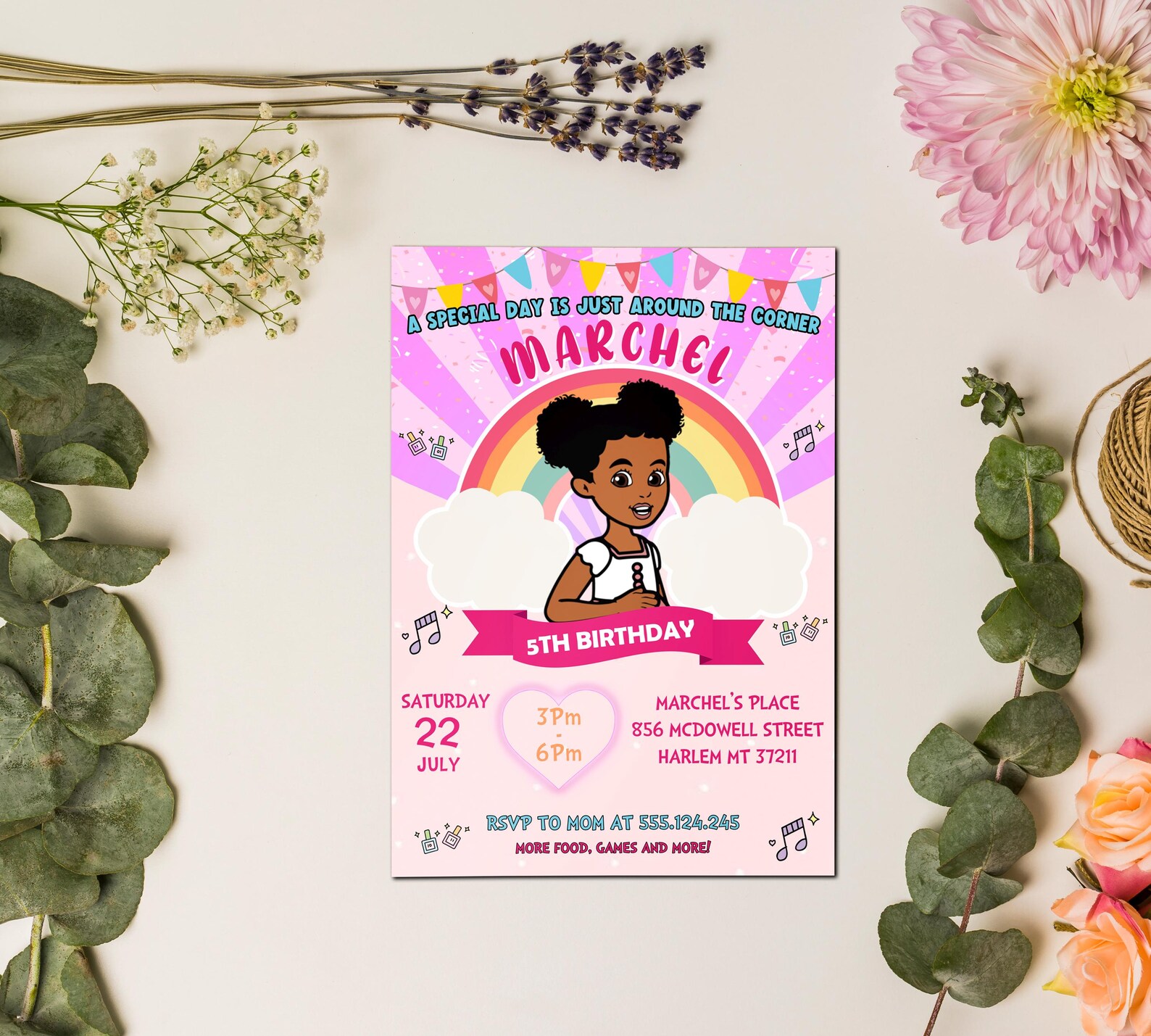 Editable Gracie's Corner Birthday Invitation | Gracie's Template ...