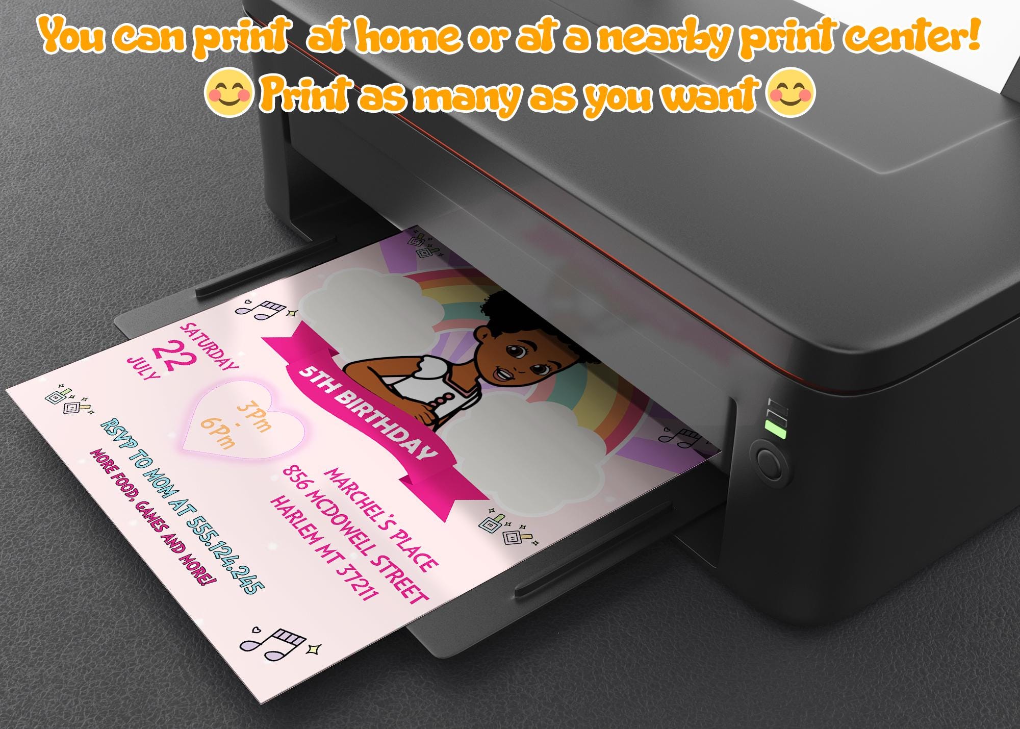 Editable Gracie's Corner Birthday Invitation | Gracie's Template ...