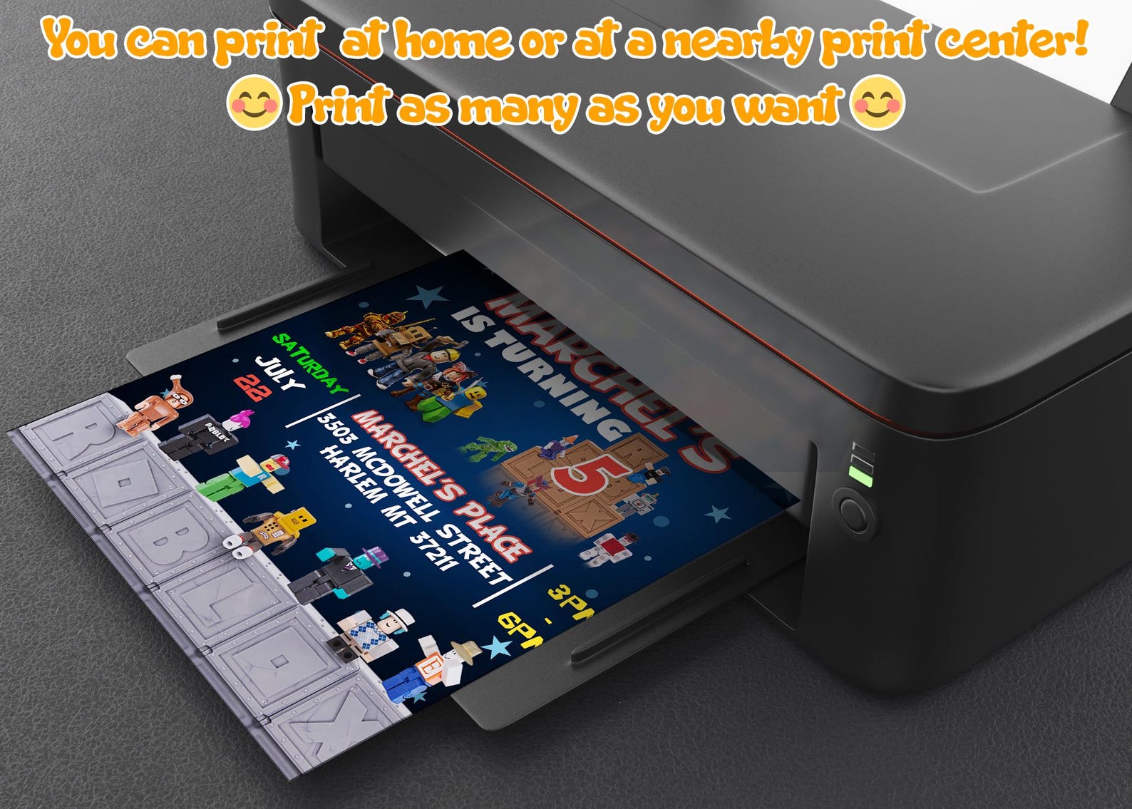 Roblox Invitation | Roblox Birthday Invitation | Roblox Game Party ...