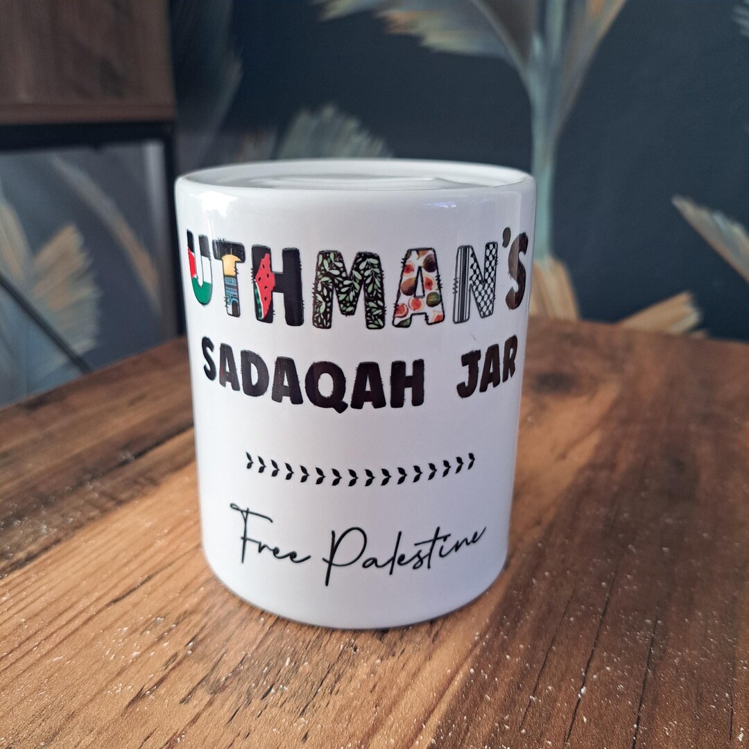 Personalised Palestine Theme Sadaqah Jar Money Box Gift - Etsy
