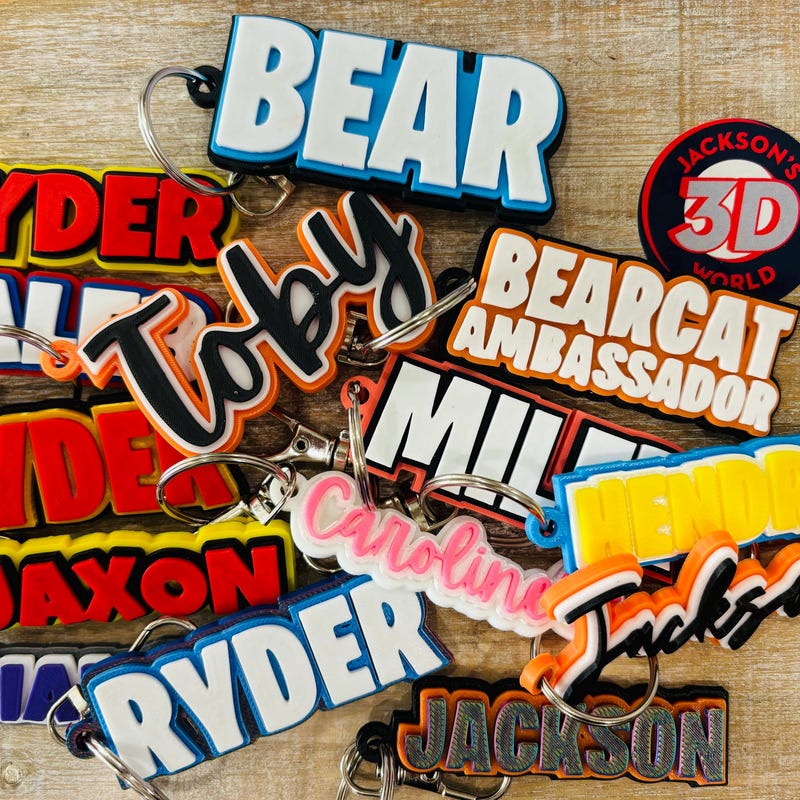 3d Printed Keychains - Etsy