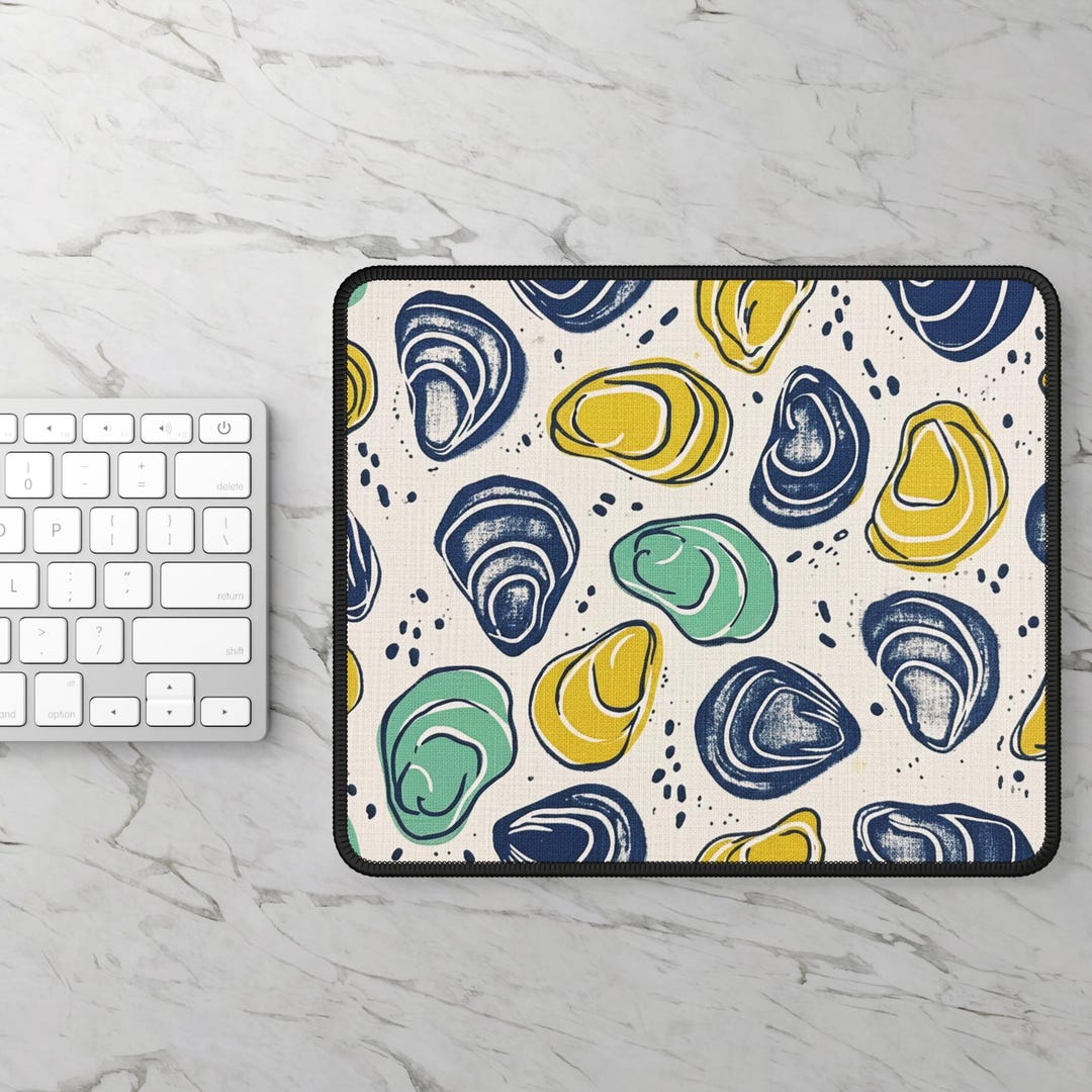 Oyster Shells on the Beach Gaming Mouse Pad | Marine Tile Design - Etsy
