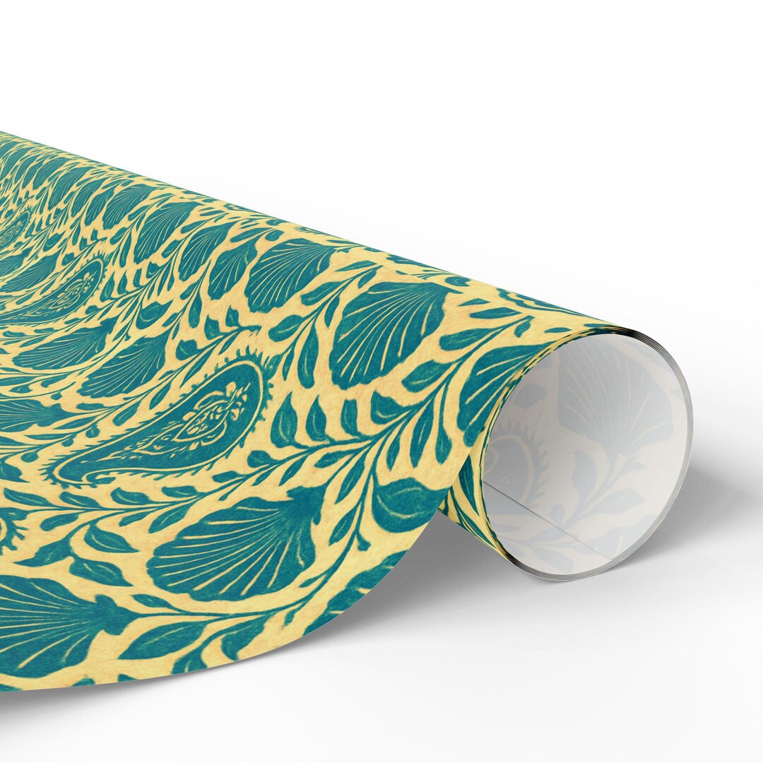 Paisley and Sea Shells Wrapping Paper - Perfect for Gifts, Birthdays ...