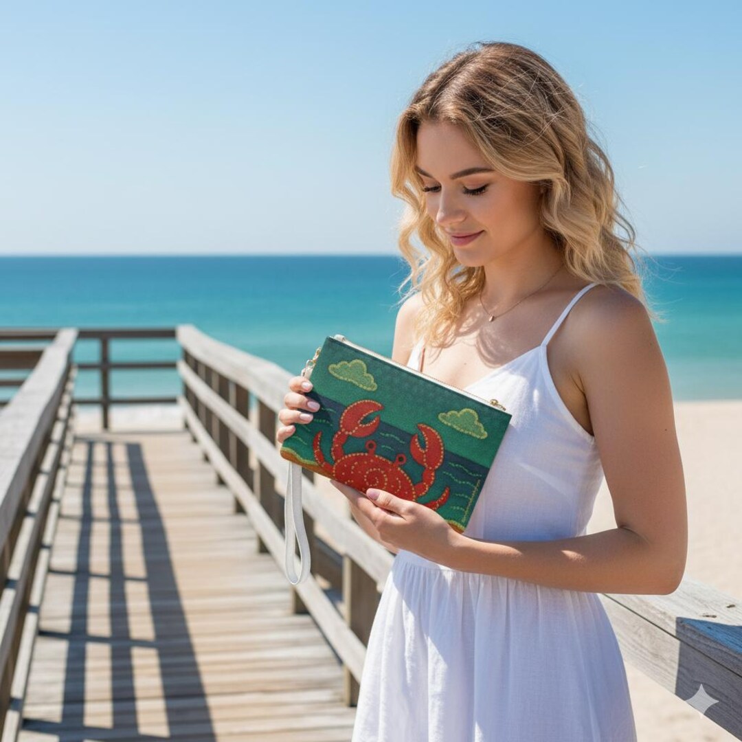 Red Crab Clutch Bag | Beach Accessory, Summer Vibes, Ocean-inspired ...